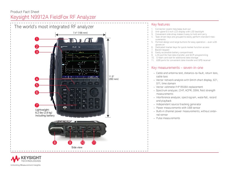 N9912A FieldFox RF Analyzer PDF Asset Page | Keysight